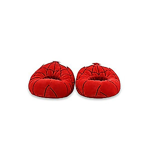 Marvel Avengers Spider-Man Kids Plush Mooshy Slippers (13-1 M US Little Kid, Red)
