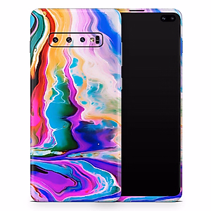 DesignSkinz Blurred Abstract Flow V33 Protective Vinyl Decal Wrap Skin Cover Compatible with The Samsung Galaxy S20 (Screen Trim & Back Glass Skin)