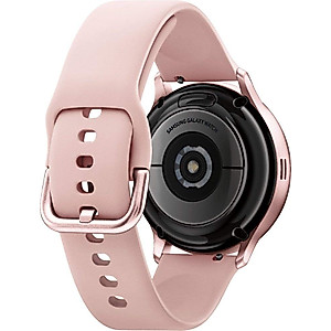 SAMSUNG Galaxy Watch Active2 (Silicon Strap + Aluminum Bezel) Bluetooth - International (Pink Gold, R830-40mm)