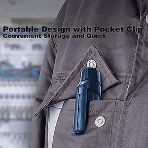 2PCS LETONNEY Voltage Tester, Non Contact Voltage Detector, Circuit Tester Dual Range Voltage Sniffer AC 12V-1000V/48V-1000V, Live/Null Wire Tester with Alarm and Flashlight (Blue)