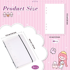 Spakon Sticker Collecting Album Sheets Reusable Sticker Book Sticker Collection Accessories for Collecting Back to School gifts, A6/A5(1 Piece,A6)