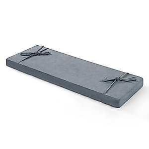 RULAER 48 inch Bench Cushion for Indoor Furniture,High Weather Resistance Patio Bench Seat Cushion Durable Washable Garden Chair Pads(48x16x3 inch,Grey)