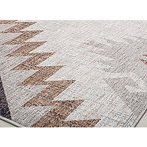 Mason Brooks Cressida CA80A Tapestry Beige Moroccan Tribal Ivory Area Rug, 2'6" x 4'