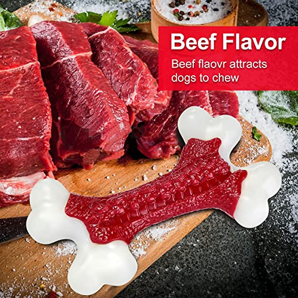 Kseroo Tough Dog Toys, Dog Toys for Aggressive Chewers Large Breed, Aggressive Chew Toys for Large Dogs, Dog Bone Chew Toy Nylon Durable Dog Toys for Large Dogs Dog Extreme Chew Toys Indestructible