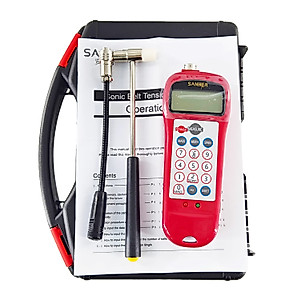 QIUSUO Sonic Belt Tensioner Tension Meter for Belt with Frequency Range 10Hz to 5000Hz and Tension Range 0.01 to 99900N Data Storage Function Automatic Sensitivity Calibration
