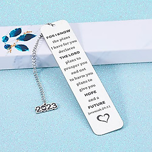 Inspirational Religious Gifts for Women Men Birthday Graduation Gifts for Her Him End of Year Student Gifts from Teacher Christian Gifts for Women Men Class of 2023 Graduates Gift Bookmark for Him Her