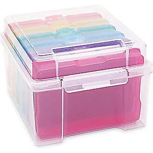 Paper Junkie 4 x 6 Inch Photo Storage Box with 6 Inner Cases (7 Pieces)