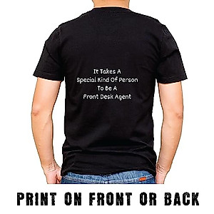 Special Person Gift for Front Desk Agent Receptionist Coworker Humor Men Women Black T shirt