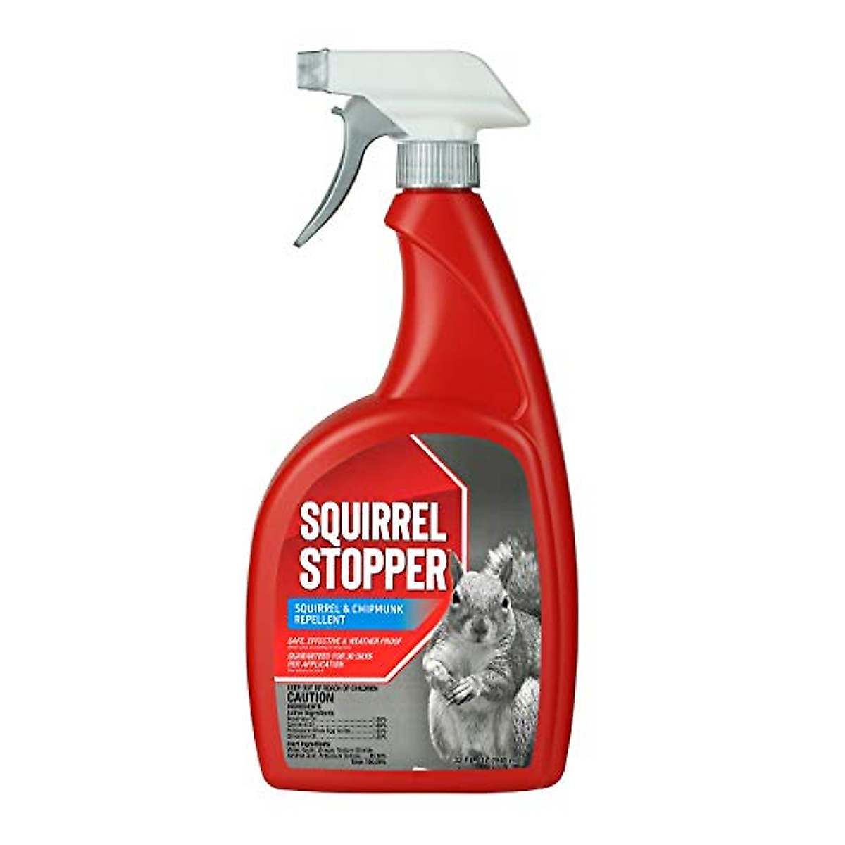 Squirrel Stopper Animal Repellent - Safe & Effective, All Natural Food Grade Ingredients; Repels Squirrels and Chipmunks; Ready to Use, 32 fl. oz. Trigger Spray Bottle