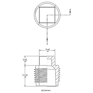 Caplugs P-28 P Series – Plastic Threaded Plug for NPT/NPS Pipe Fittings, 1000 Pack, Red HD-PE, Thread Size NPT 1/4" Tapered & Straight, Temporary Seals, Thread Protection, Leak Prevention (99191150)
