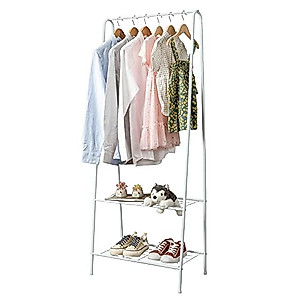 MAXCBD High Portable Metal Clothes Closet Organizers Hanger Steel Garment Rail Rack