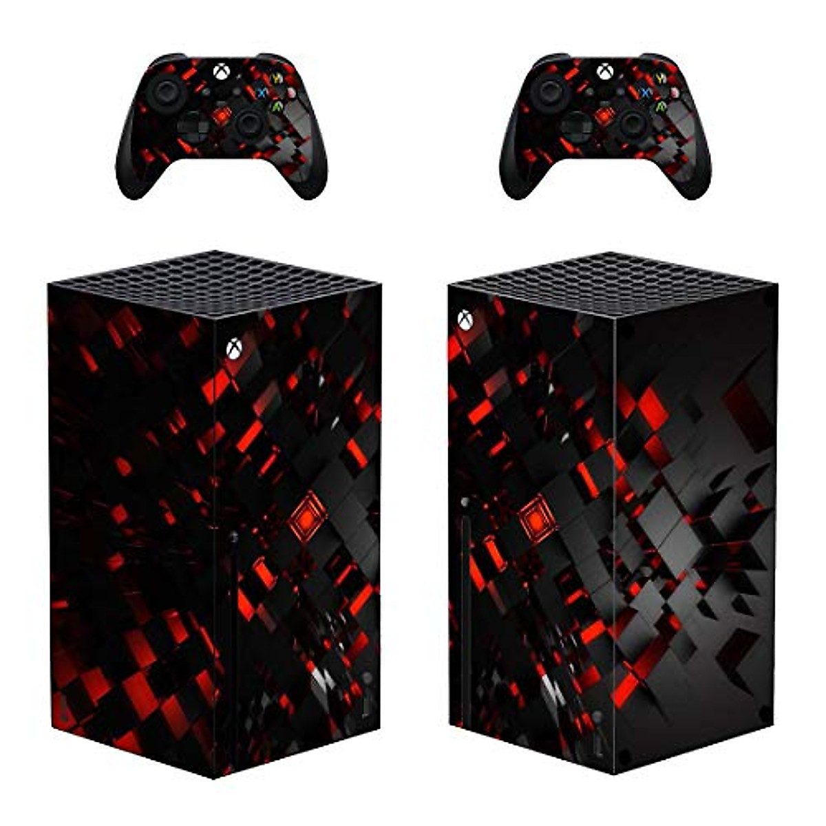 FELIPE SEIJI KUBA Vinyl Skin Sticker Cover Decal for Microsoft Xbox Series X Console and Remote Controllers multi color HD Printing