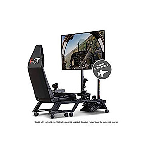 Next Level Racing F-GT Racing Simulator Cockpit. Formula and GT racing simulator cockpit compatible with Thrustmaster, Fanatec, Moza Racing on PC, Xbox and PS