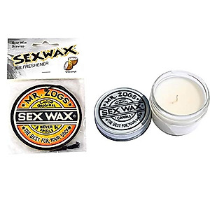 Sex Wax Coconut Air Freshener and Coconut Candle Bundle
