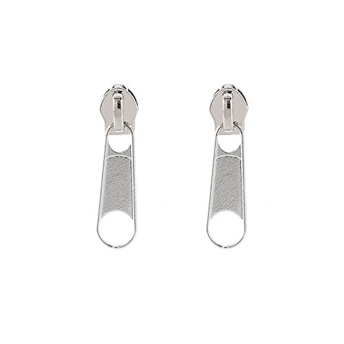 Novelty Zipper Head Earring Stud Silver Individuality Earring for Young Women