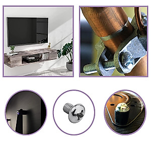 MroMax M8-1.25x100mm Pan Head Screws Phillips Cross Drive Bolts TV Hanging Machine Screws Flat Screen TV Wall Mounts Screws Extra Long 304 Stainless Steel Decent Screws Install Panels Repair 2PCS