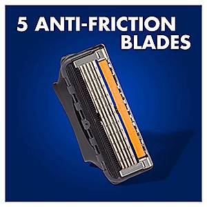 Gillette ProGlide Men’s Razor Blade Refills, 4 Count, with 5 Anti-Friction Blades for a Close, Long-Lasting Shave