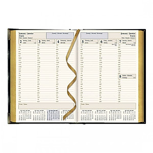 Brownline 2024 Executive Weekly Planner, Appointment Book, 12 Months, January to December, Sewn Binding, 8.187" x 5.625", Trilingual, Black (CBE507-24)