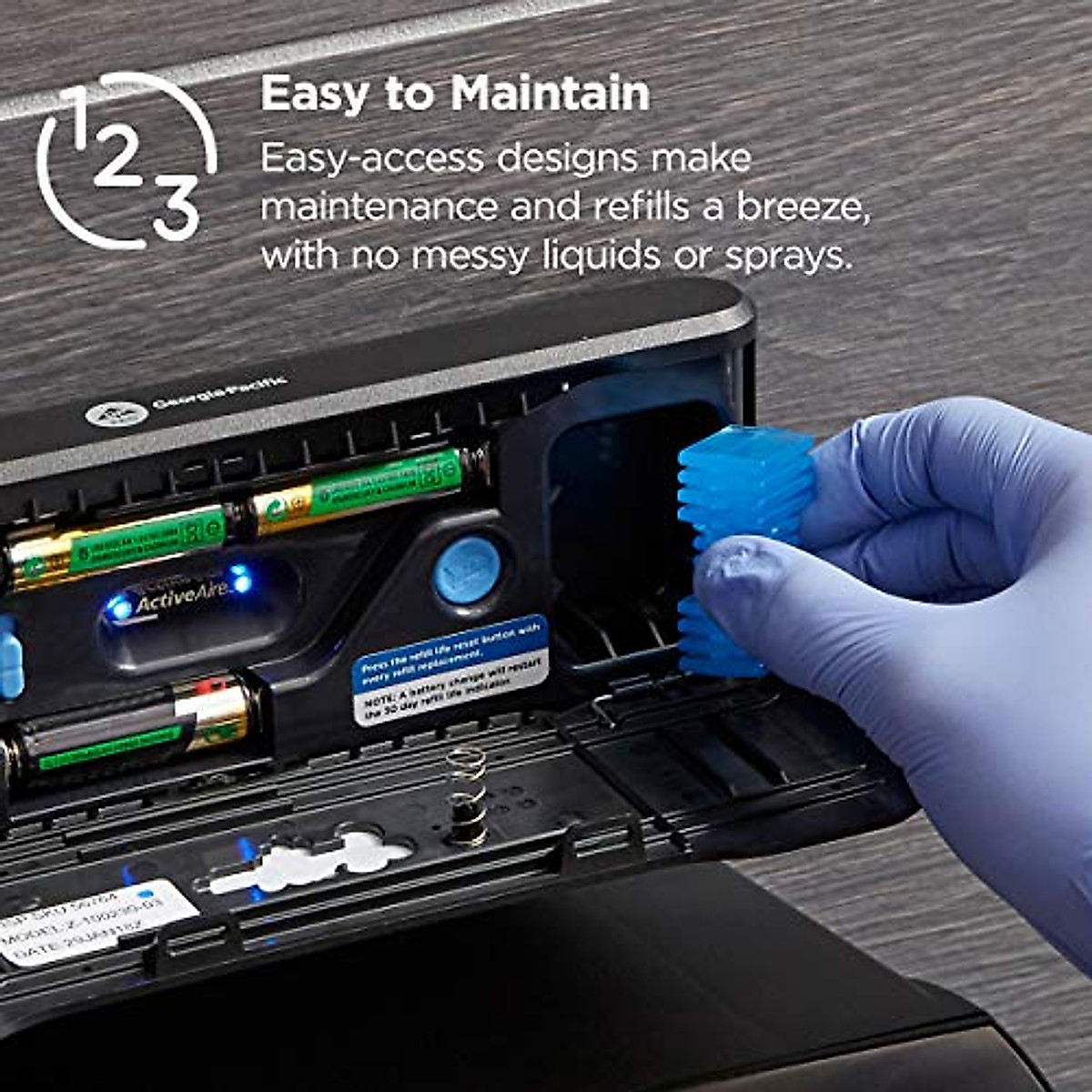 ActiveAire Automated In-Stall Air Freshener Dispenser by GP PRO (Georgia-Pacific), Stainless Finish, 56764, 9.500" W x 1.170" D x 3.500" H