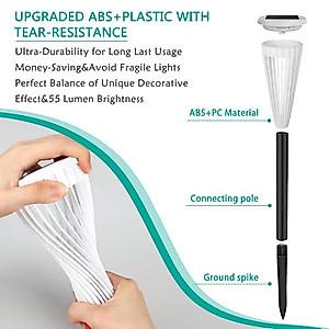 SMY Lighting Solar Pathway Lights,6 Pack Solar Outdoor Lights,Solar Landscape Garden Lights Outdoor Path Lighting for Lawn Yard Patio Pathway Walkway Warm White & Cool White