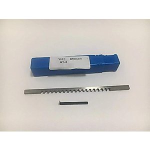 WSF-TOOLS, Keyway Broach with Shim High Speed Steel Broaching Tools 3mm A Push-Type Keyway Broach Metric Sized Cutting Machine Tool