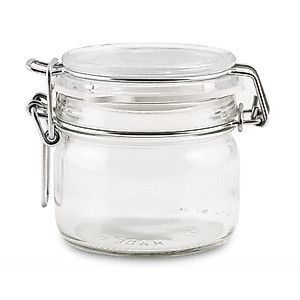 Bormioli Rocco Fido Vaso Round Jar, 4.25 Ounces, 125ml, 12 Pack.