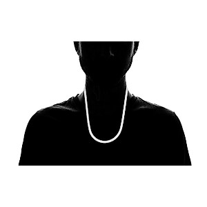 AUTHENTIC STERLING SILVER 925 Flat Herringbone Flex Chain Necklace, Flat Snake Necklace, 2.5M- 5.5MM. 16-30 Jewelry For Women Men, High Shine 16-30