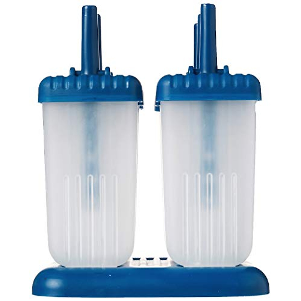 Tovolo Groovy Popsicle Molds (Set of 6) - Mess-Free Plastic Ice Pops with Reusable Sticks & Drip-Guard for Freezer Snacks/Dishwasher-Safe & BPA-Free