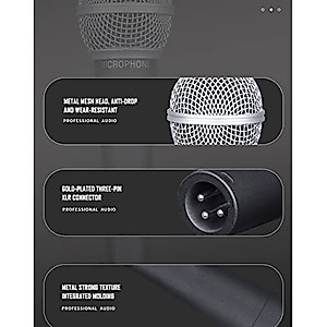 weymic Wm58 Classic Style Dynamic Vocal Instrument with Clean Sound, Metal Body Microphone (not with Cable)