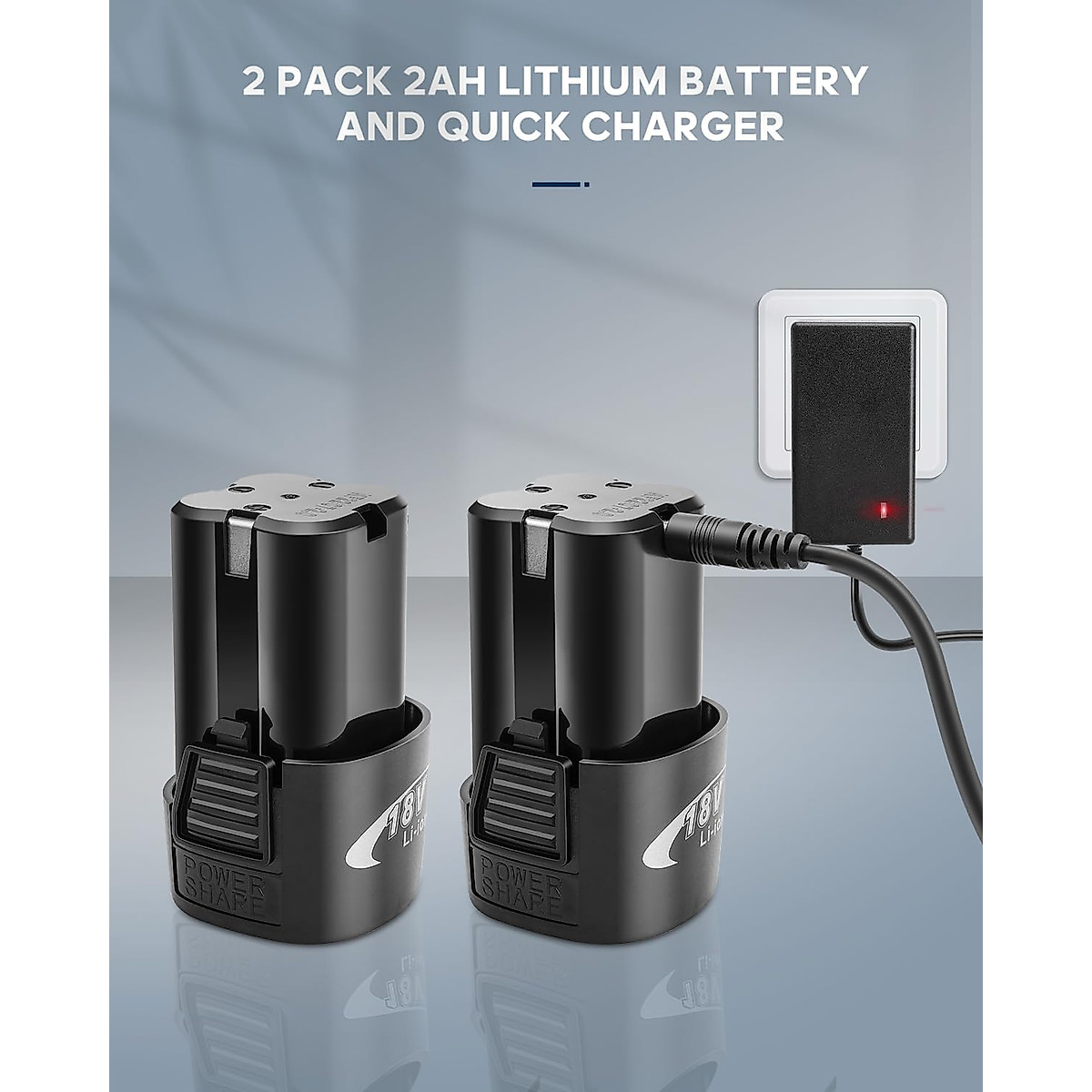 GCCSJ 3/8" Cordless Ratchet Wrench, 18V Cordless Ratchet Wrench, Electric Wrenches 45 FT-lbs 400RPM Electric Ratchet Wrench Set with 2 PCS 2000 Ah Lithium-Ion Battery, 7 Sockets and Charger