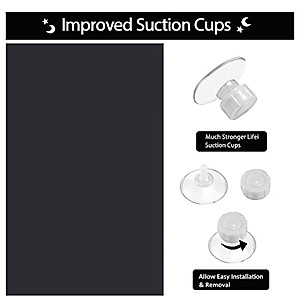 LIFEI [Upgraded] Portable Blackout Shades, Travel Blackout Curtains, Temporary Blackout Blinds, Clever Window Blackout Solution for Baby, Travelers, Night-Shift Workers, Renters