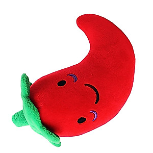 Red Chili Peppers Nearly Indestructible Tough Dog Chewing Toys Dog Chew Toys for Aggressive Chewers Rubber Teeth Cleaning Dog Rubber Puppy Toy for Training and