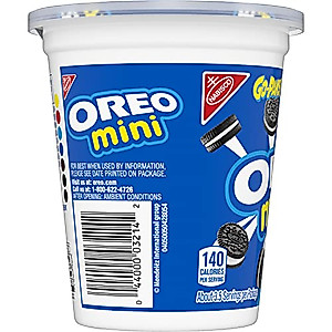 OREO Mini Chocolate Sandwich Cookies, Go-Paks, 12 - 3.5 oz Cups
