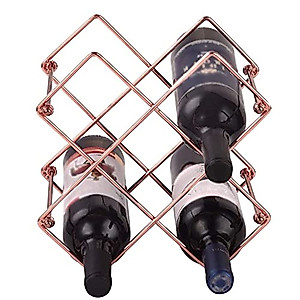 DOUBA Metal Wine Rack countertop Wine Bottle Rack for red and White Wine Champagne Rack for Home bar