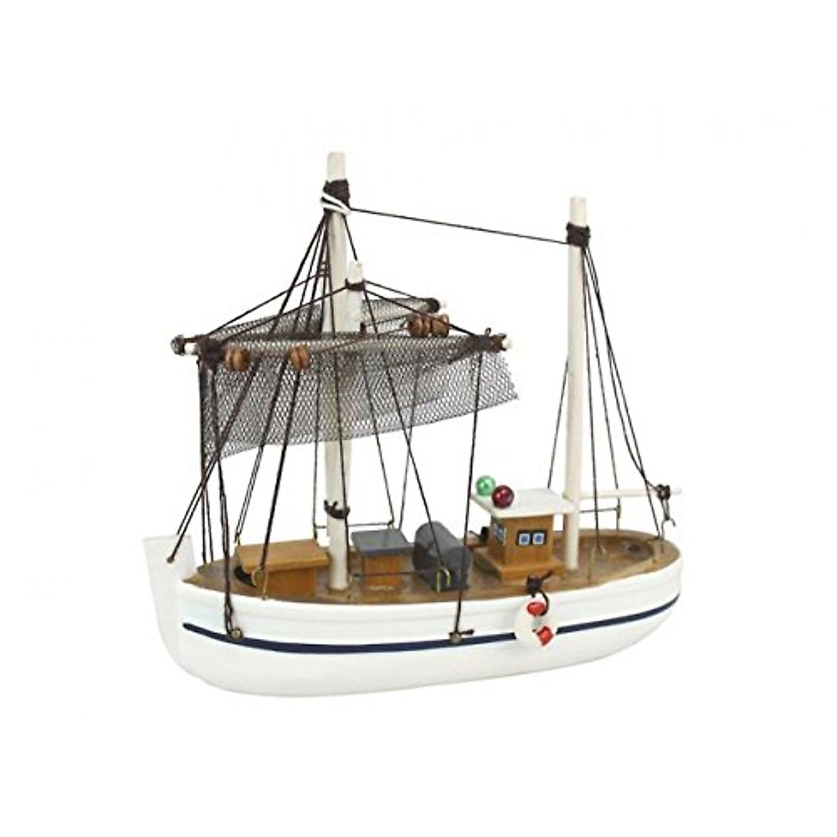 Hampton Nautical 6" Wooden Model Ship Fishing Impossible Boat