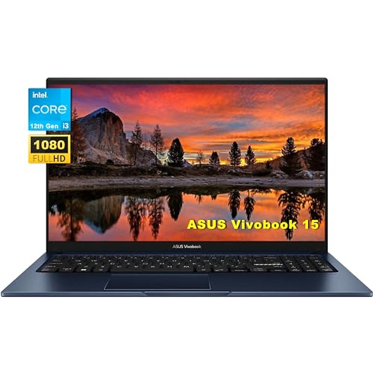 ASUS Vivobook 15 Laptop, 15.6" FHD Display, Intel Core i3-1215U Processor, 16GB RAM, 512GB SSD, Intel UHD Graphics, Student & Business, Thin and Light, Wi-Fi, Windows 11 Home in S Mode, Quiet Blue