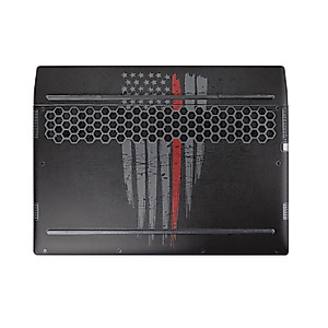 MightySkins Skin Compatible with Alienware M17 R5 (2022) Full Wrap Kit - Thin Red Line | Protective, Durable, and Unique Vinyl Decal wrap Cover | Easy to Apply & Change Styles | Made in The USA