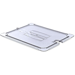 Carlisle FoodService Products 10231U07 StorPlus Half Size Polycarbonate Universal Handled Notched Food Pan Lid, Clear