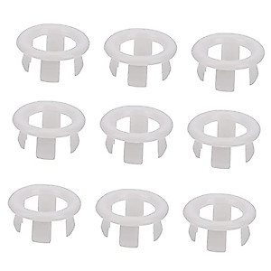 OSALADI 60pcs Washbasin Overflow Hole Bath Sink Sanitary Sink Ring Sink Hole Sink Overflow Trim Ring Sink Overflow Covers Wash Sink Ring Kitchen Accessory Basin Sink Strainer White Plastic
