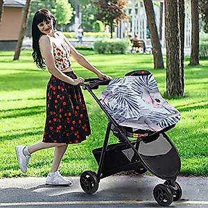 Nursing Cover Breastfeeding Scarf Pattern with Elephants- Baby Car Seat Covers, Infant Stroller Cover, Carseat Canopy (a)