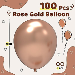 JOYYPOP Gold Rose Balloons Garland Arch Kit, For Baby Shower Wedding Birthday Party Decorations