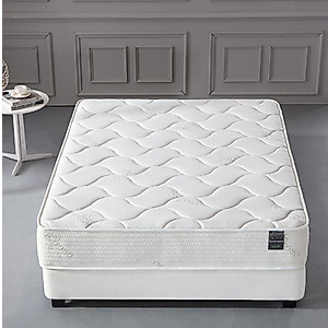 Oliver & Smith 10-Inch King Size Mattress Euro Plush Top with Organic Cotton Cover, Cooling Memory Foam - Pocketed Coils Medium Firm & Pressure Relief - Breathable King Bed Mattress in a Box