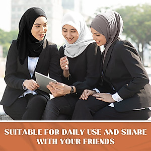 4 Pcs Women Chiffon Scarves 4 Pcs Hijab Caps Long Shawl Soft Wrap Scarves Islamic Muslim Underscarf Turban Caps Sleep Hats (Retro Colors)