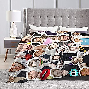 Blanket Luke Hemmings Soft and Comfortable Warm Fleece Blanket for Sofa,Office Bed car Camp Couch Cozy Plush Throw Blankets Beach Blankets