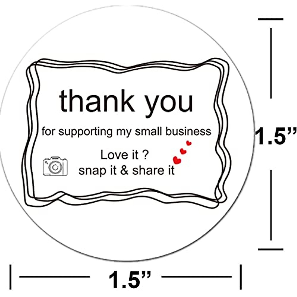 Snap Share Review with Retro Camera Design Stickers,Thank You Stickers,Bakeries Stickers,Handmade Stickers,Small Business Stickers, Envelopes Stickers, Gift Bags Packaging 500 PCS