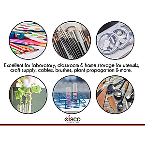 EISCO Blue Epoxy Coated Steel Wire Test Tube Rack, 24 Holes, Outer Diameter Permitted of Tubes 15-16mm or Less, 4 X 6 Format