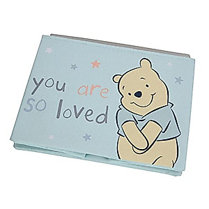 Lambs & Ivy Disney Baby Winnie The Pooh Blue Foldable Storage Basket/Container