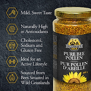 Dutchman's Gold Bee Pollen Granules (500g) - Pure Dried Pollen - Natural Superfood with Vitamins, Minerals, Proteins - Raw and Unprocessed Alternative to Nutritional Supplements