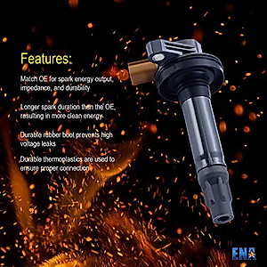 ENA Ignition Coil Pack Compatible with Ford Lincoln 3.5L V6 Turbo 2011-2020 Expedition Explorer F150 Flex Lobo Transit 150 250 Taurus, MKS MKT Navigator Replace# BL3Z12029C DG549 UF646 C1814 5C1871