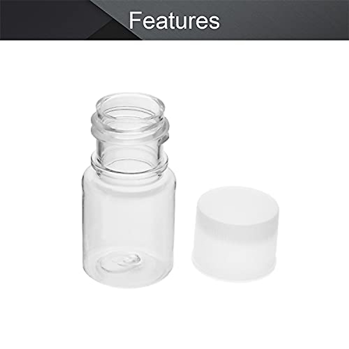 Othmro 10Pcs 5ml Plastic Bottles, Lab Cylindrical Chemical Reagent Bottle, Wide Mouth Laboratory Reagent Bottle, Sample Sealing Liquid Storage Container for Food Store Transparent